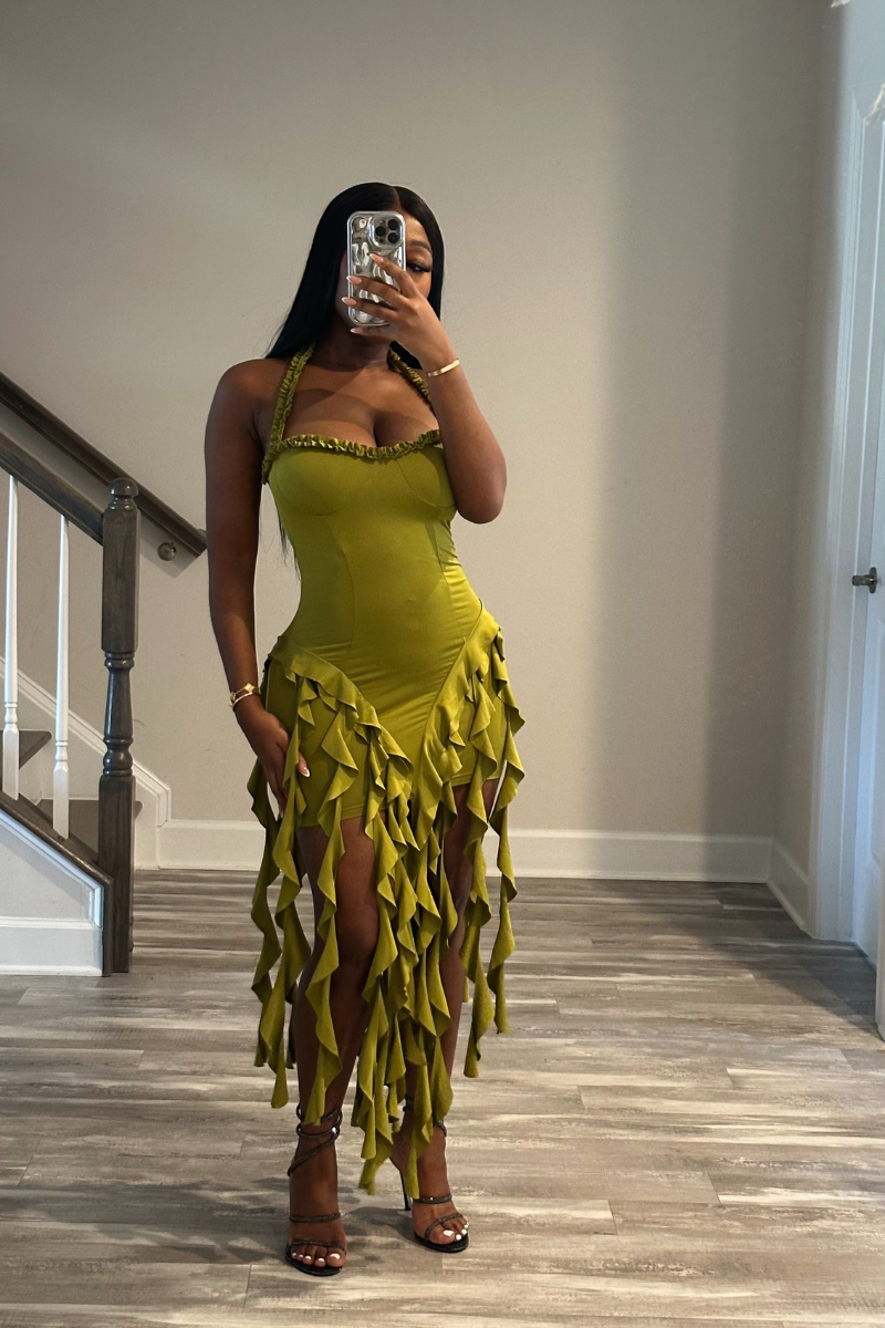Koko Dress (Green) – DEMULUXE